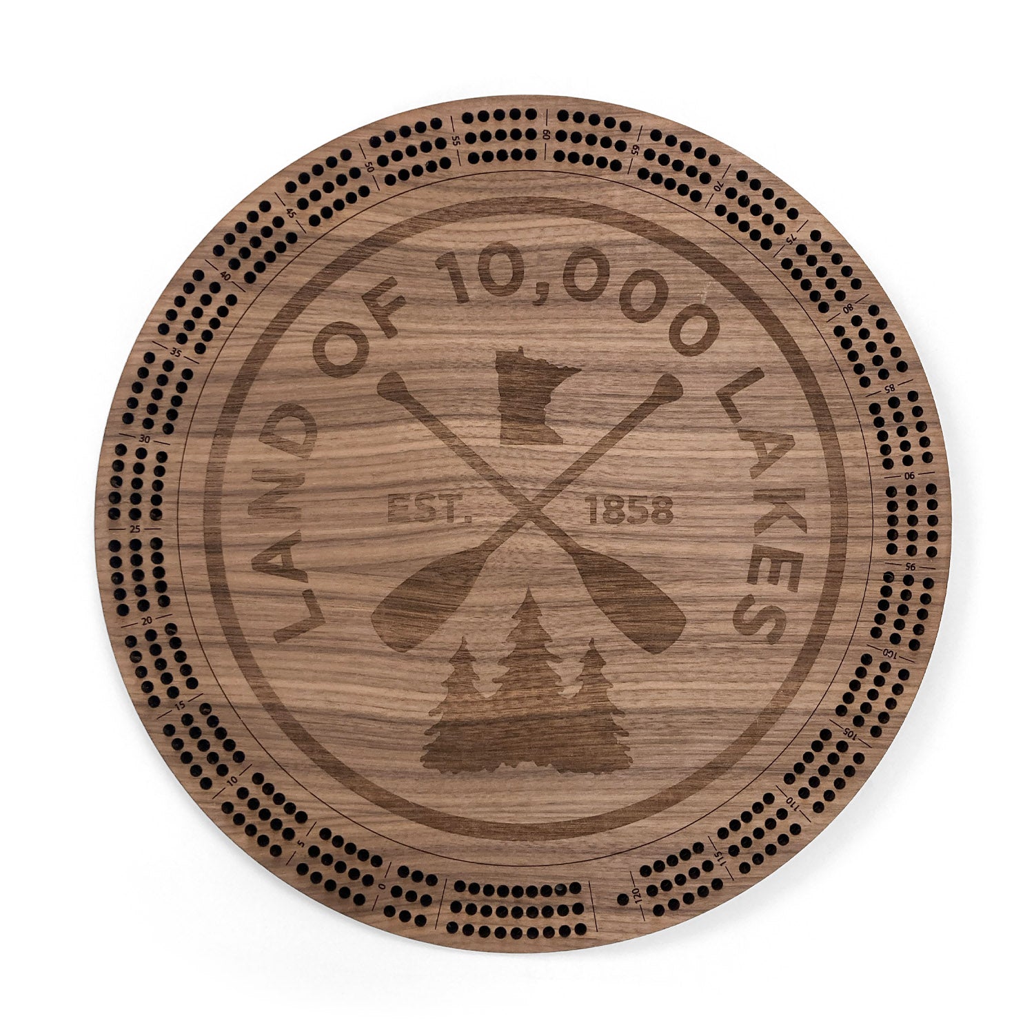 MN Lakes Cribbage Board – 218 Clothing + Gift