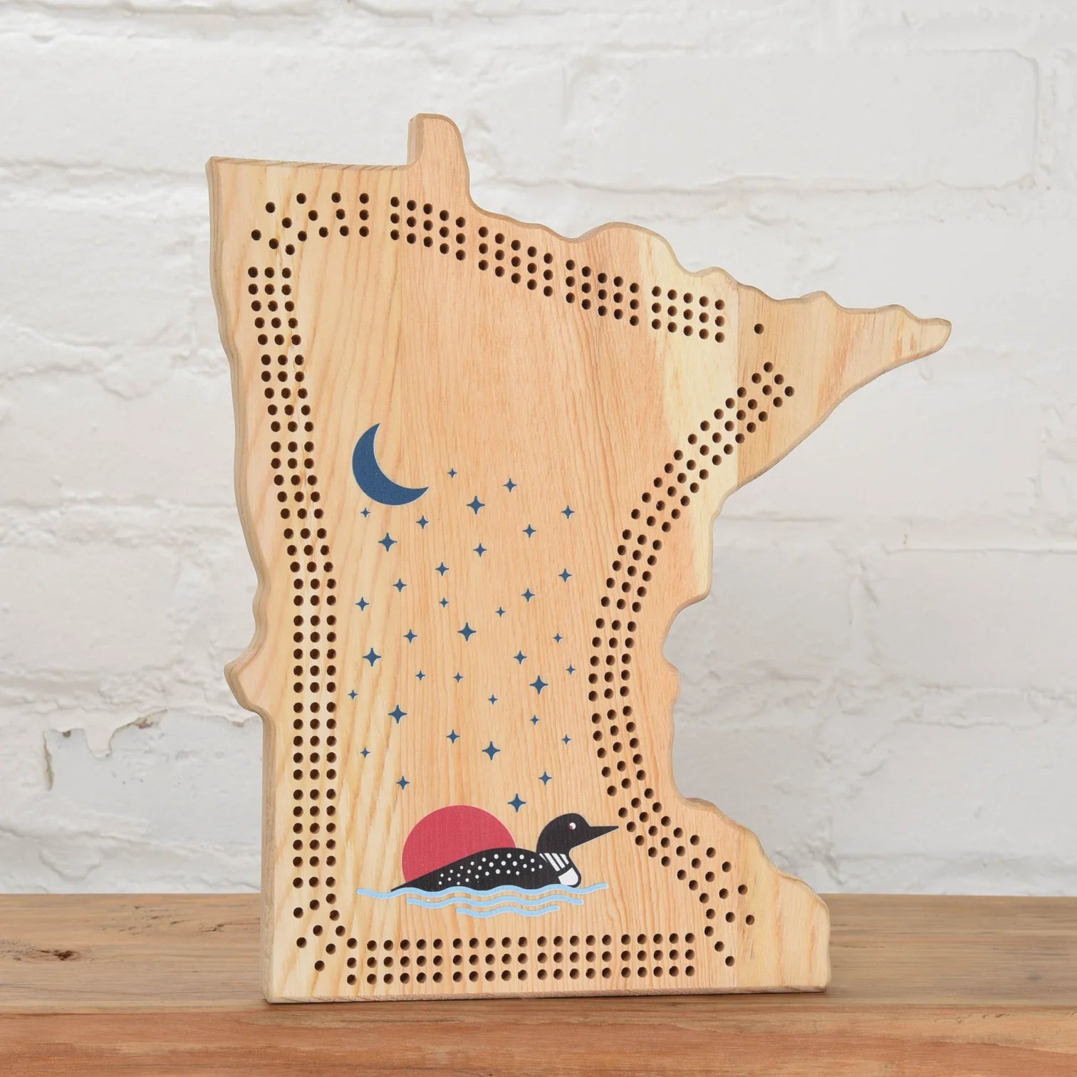 MN Wooden Cribbage Board – 218 Clothing + Gift
