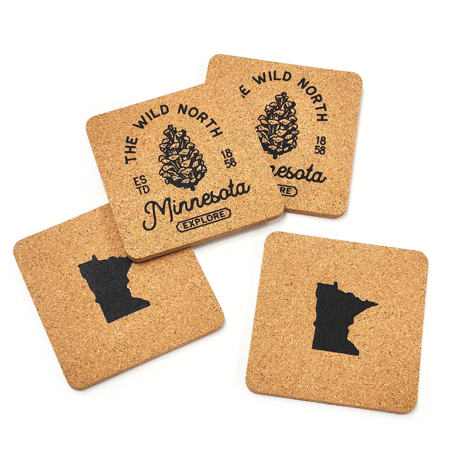 Wild North Cork Coaster Set – 218 Clothing + Gift
